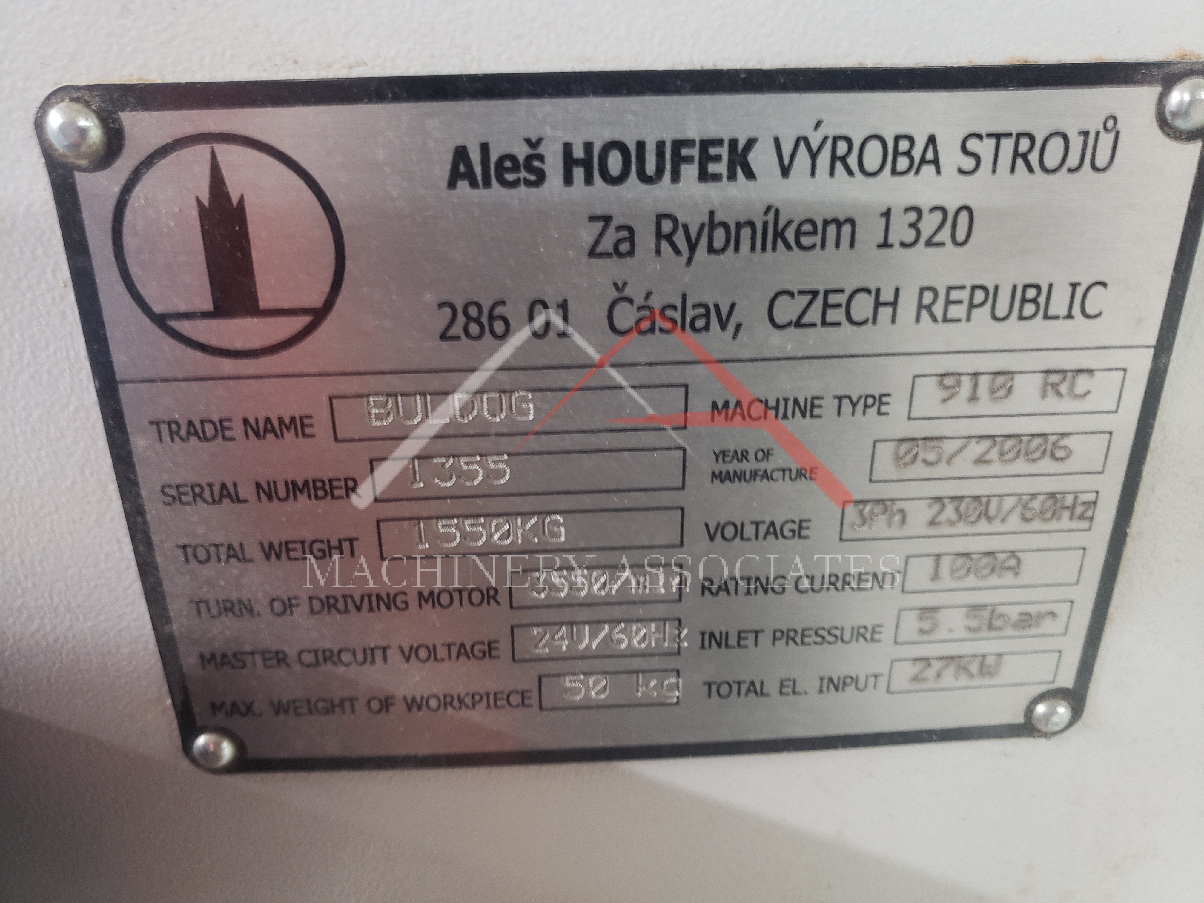 37" Houfek Buldog 2 Head Widebelt Sander