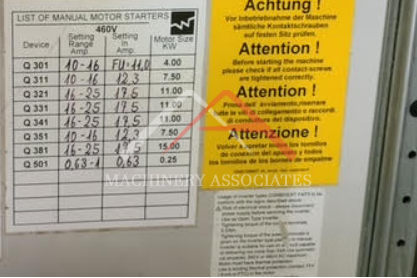 WEINIG POWERMAT 400/018 HSK MOULDER FEED THROUGH