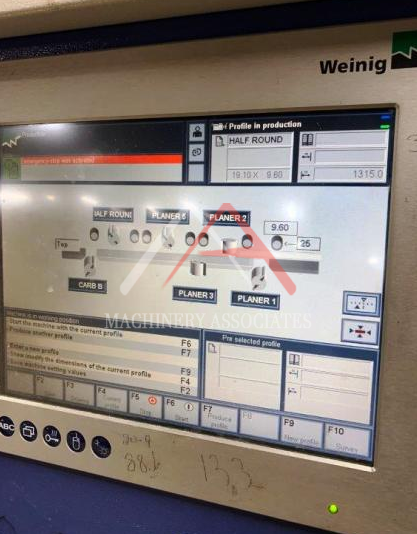 WEINIG POWERMAT 1000/018 WITH POCMS STAND MOULDER FEED THROUGH PACKAGE