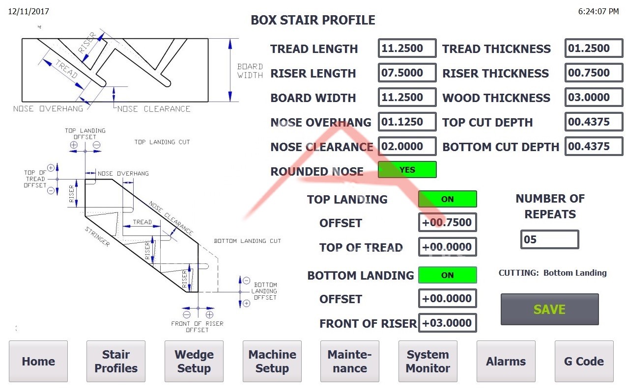 BAM CNC-MFSR 5-Axis CNC Stair Machine
