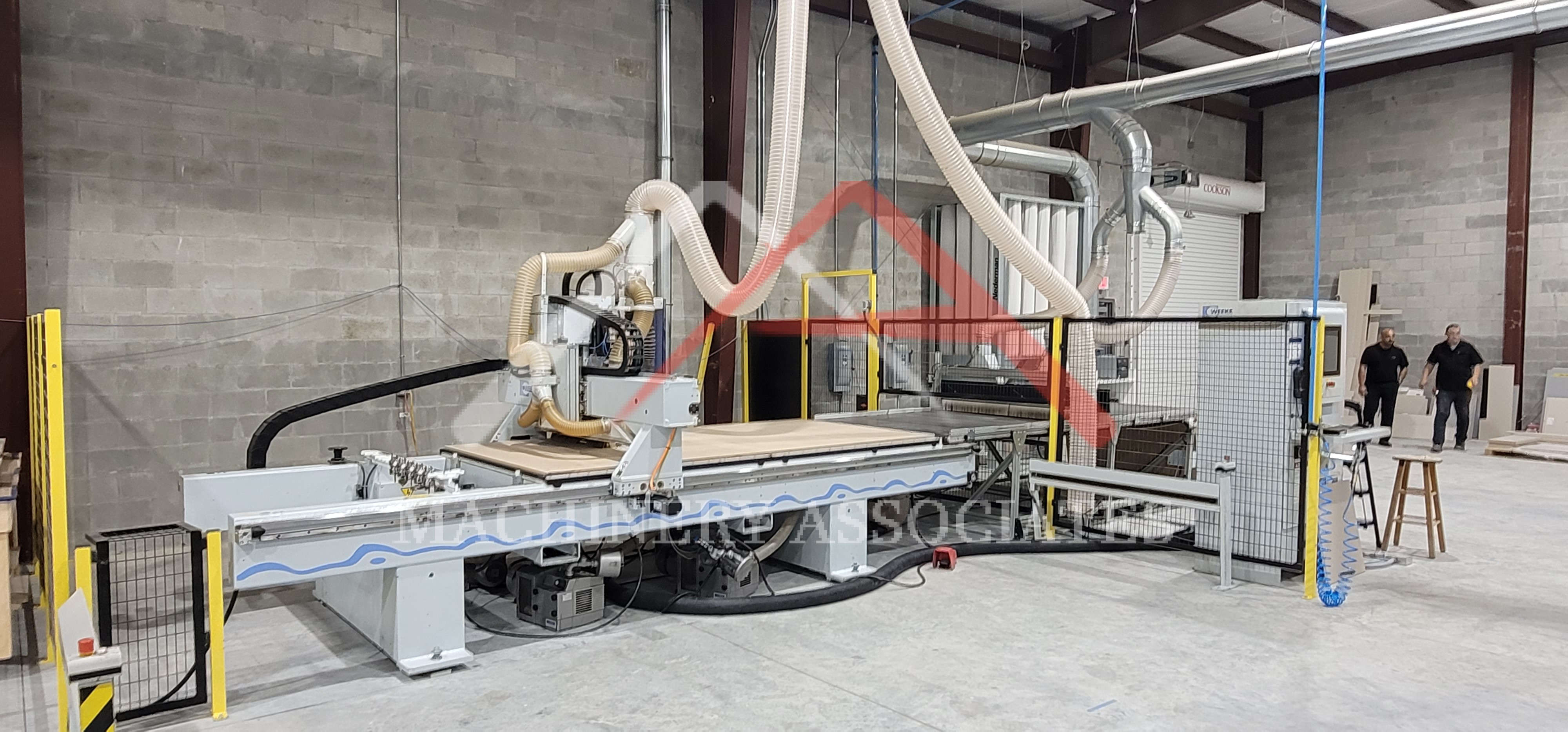 Weeke BHP008 5x10 Flat Table CNC Router with Push-off and Offloading Table