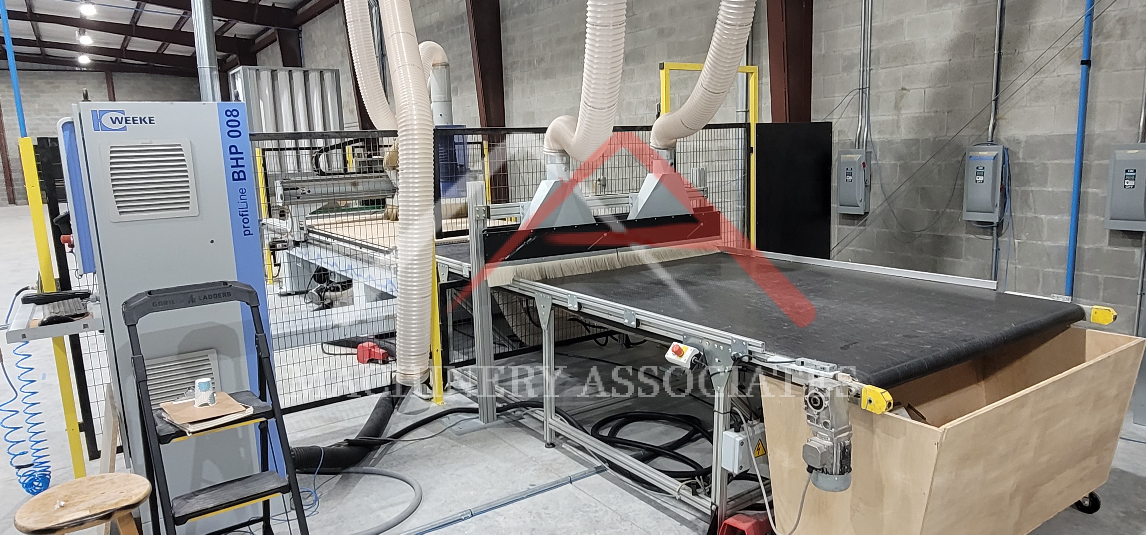 Weeke BHP008 5x10 Flat Table CNC Router with Push-off and Offloading Table