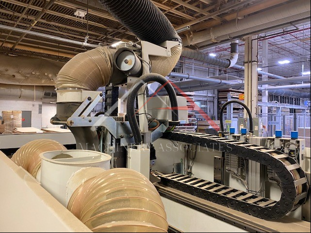 Morbidelli X200 Cnc Router Nested Based Cell 5x10 Wroller Holddown