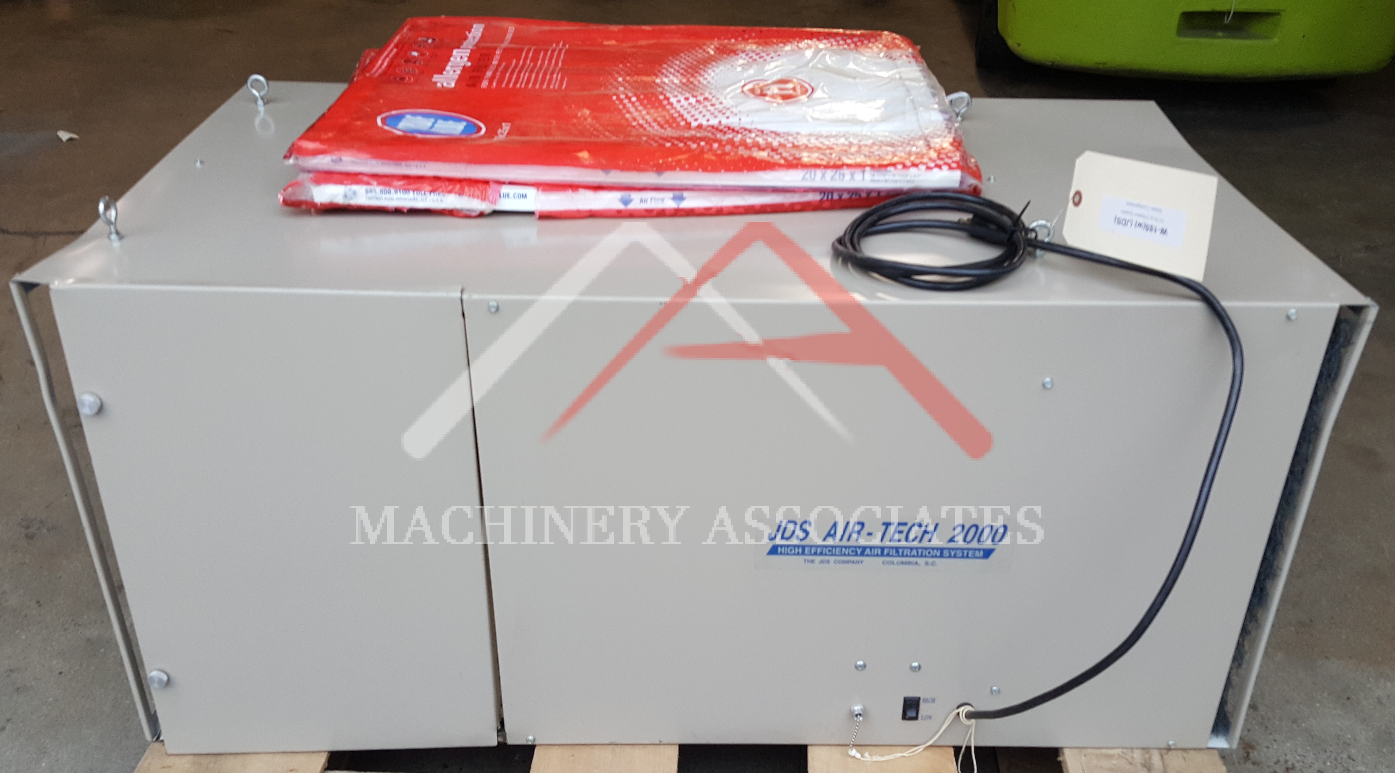 JDS Air-Tech 2000 Model 10-16 Air Cleaner, 1600CFM, 110V, 1PH, Cleaned ...