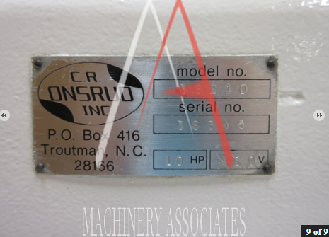 C.R. ONSRUD 36210 INVERTED PIN ROUTER