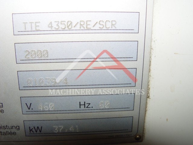 Used Cefla Model TTE 4350/RE/SCR UV Curing Oven