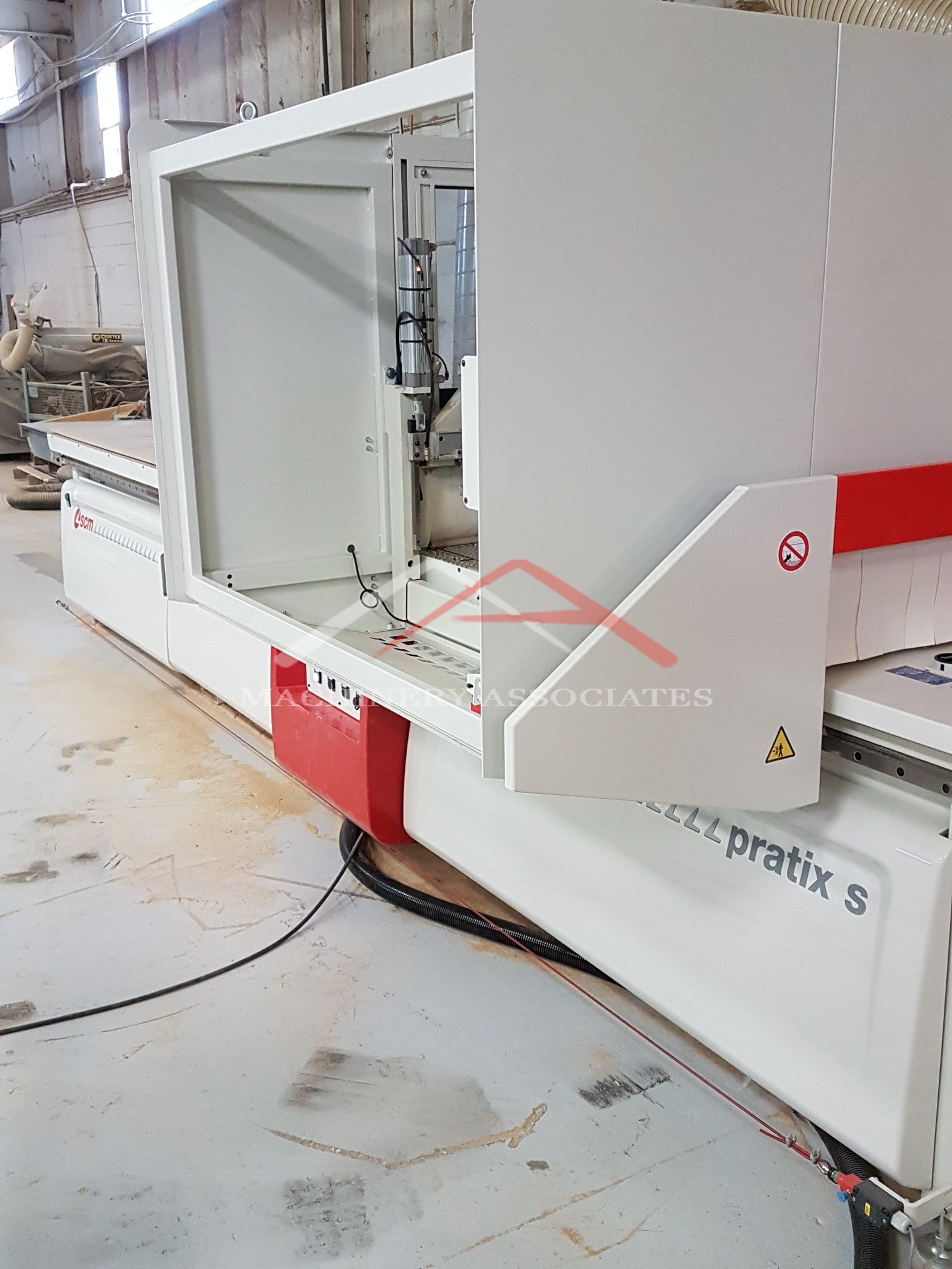 SCM CNC 5 ft X 12 ft PRATIX S 15 CR with Automatic Offload Rake