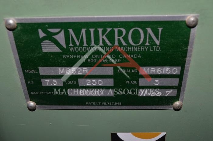 MIKRON M652R Curved Moulding Shaper w Router MOULDER