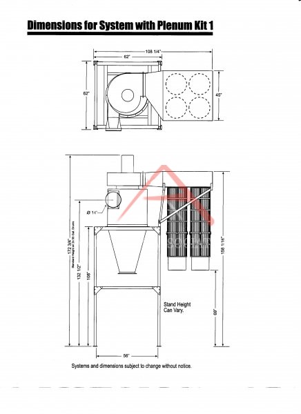15 HP CYCLONE DUST COLLECTOR AND FILTER