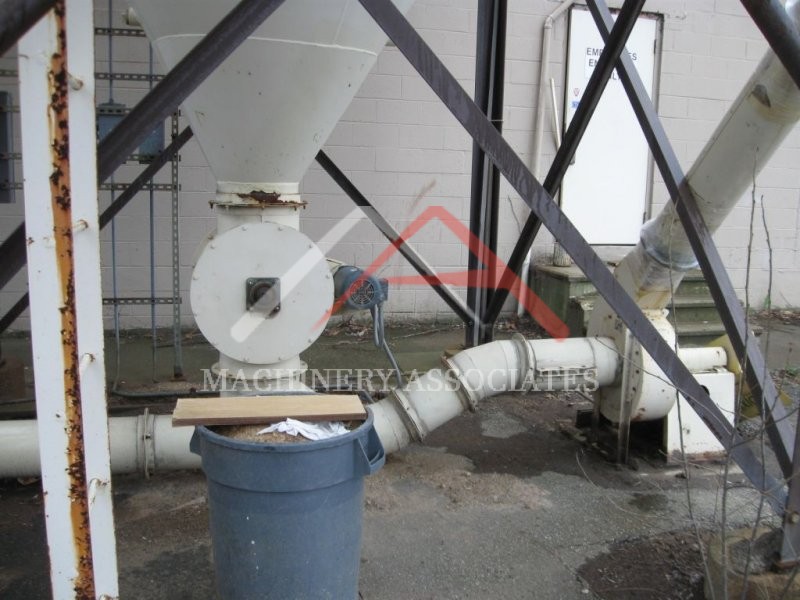 Used Dixie 25,000 CFM Reverse Air Filter and Truck Loading Hopper