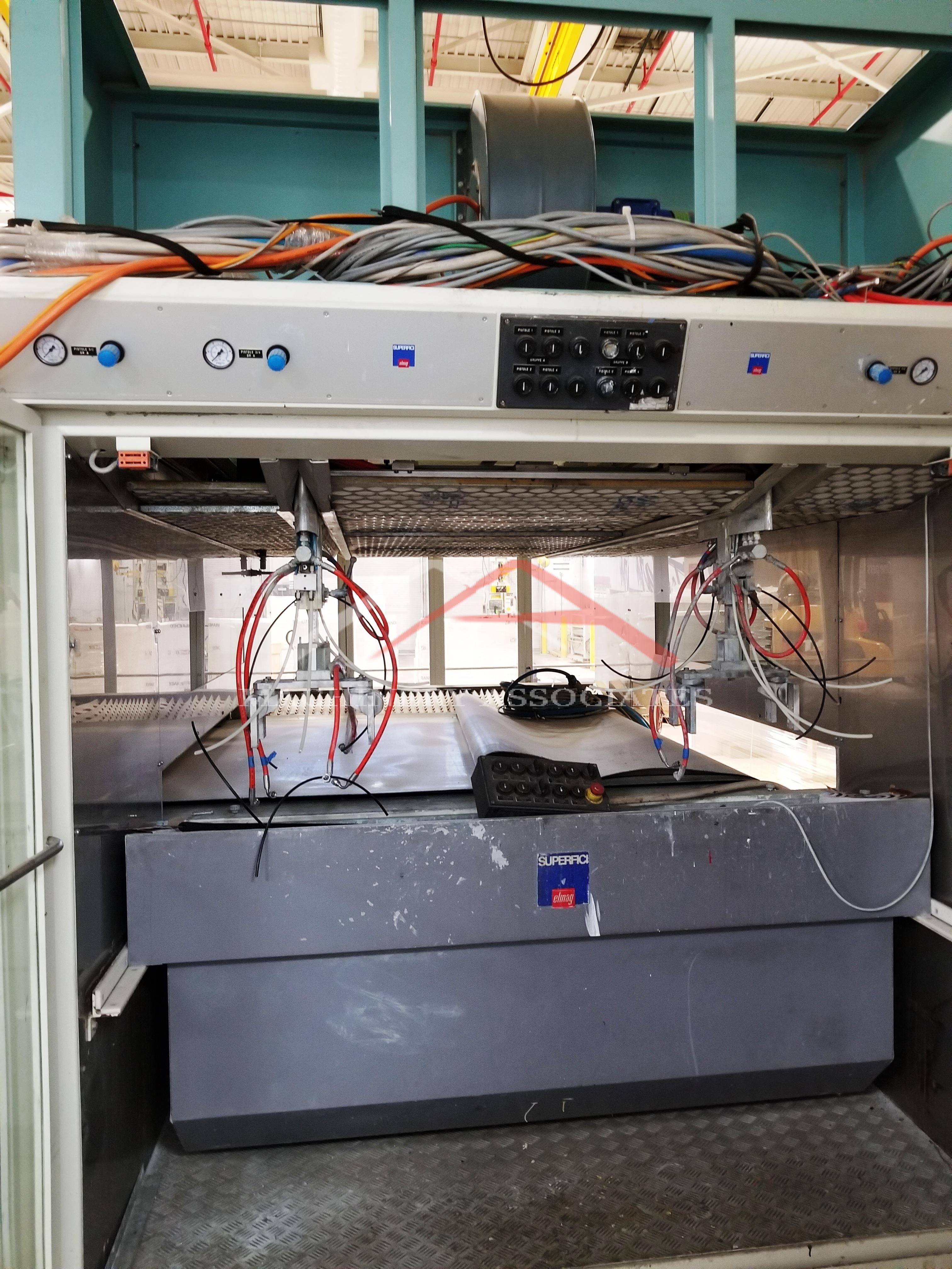 Superfici Twin Spray Automatic through feed spraying machine