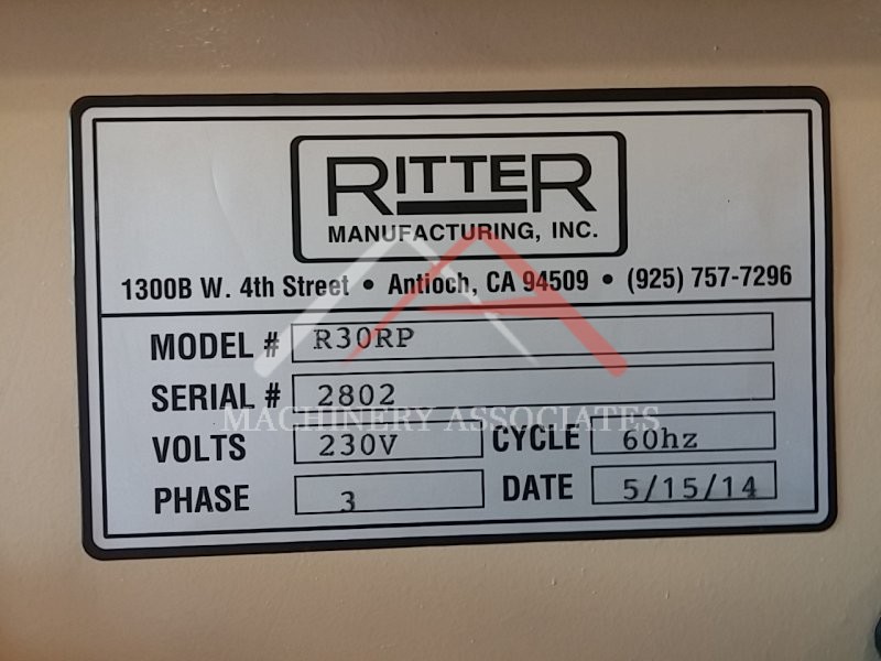 Ritter Raised Panel Door System R30RP New Condition