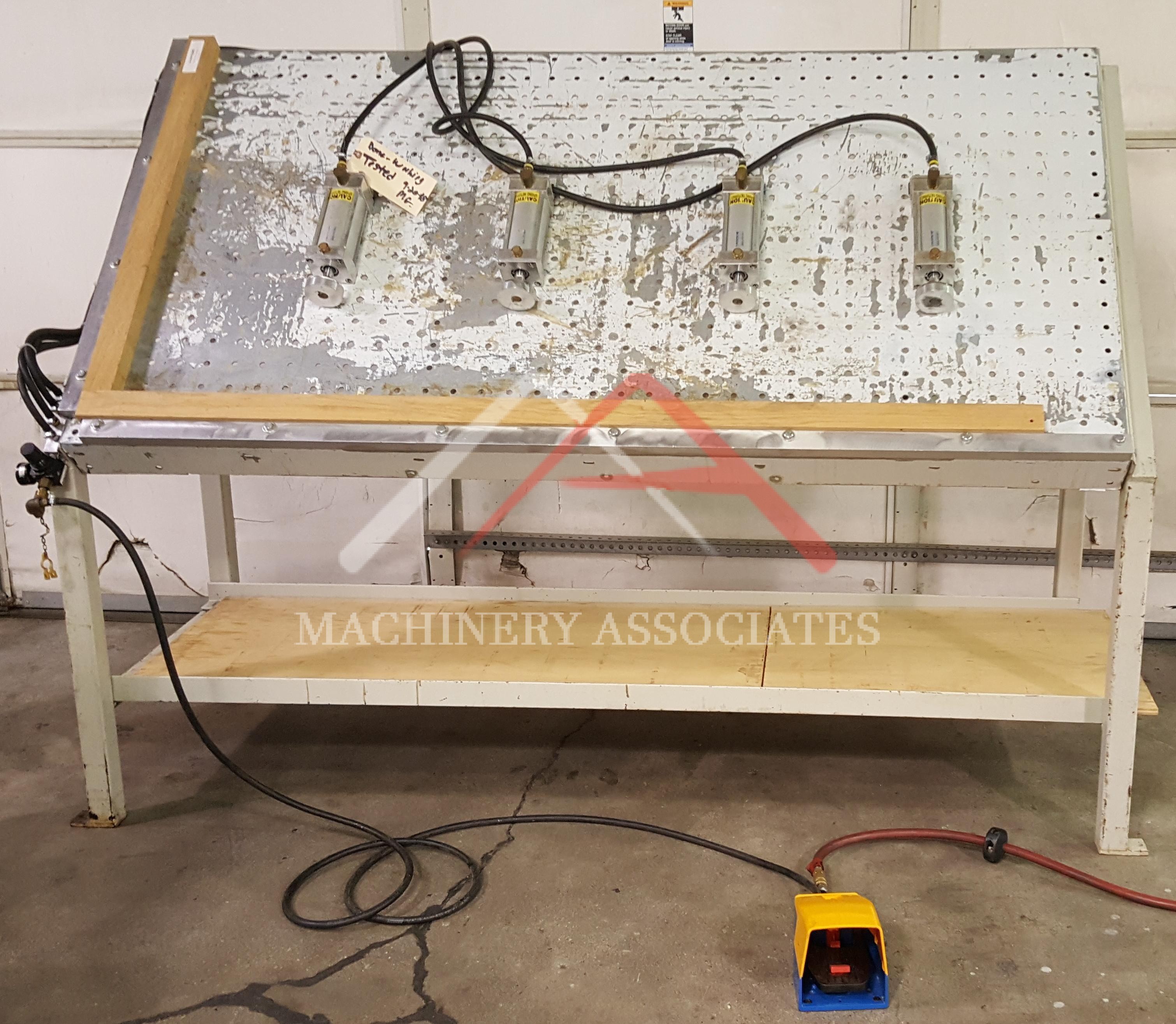 Unique 280 Door Panel Clamping Table 3 x 6 Cap, 4 Cylinders, Foot Pedal ...