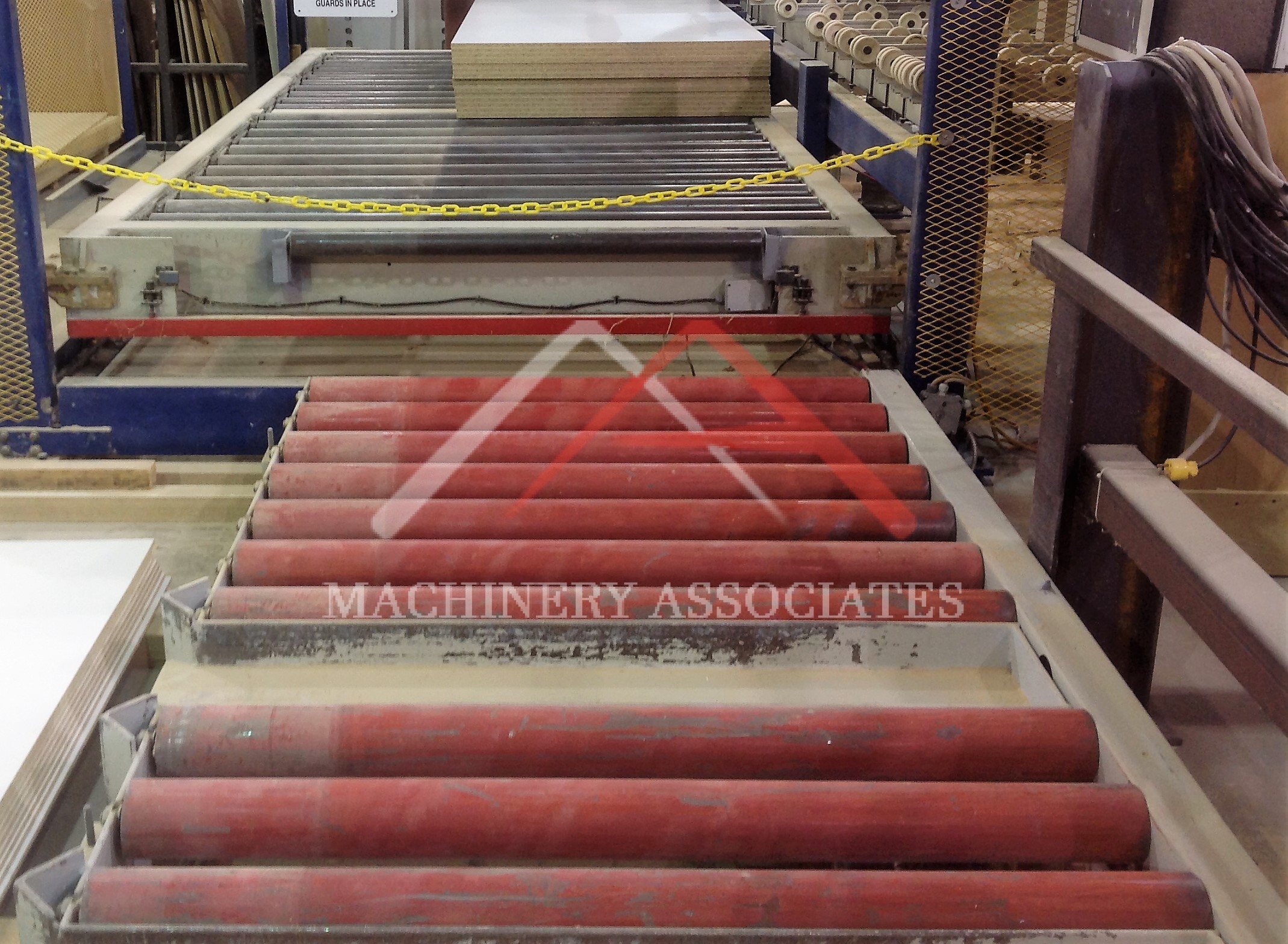 12' powered conveyor for rear load panel saw
