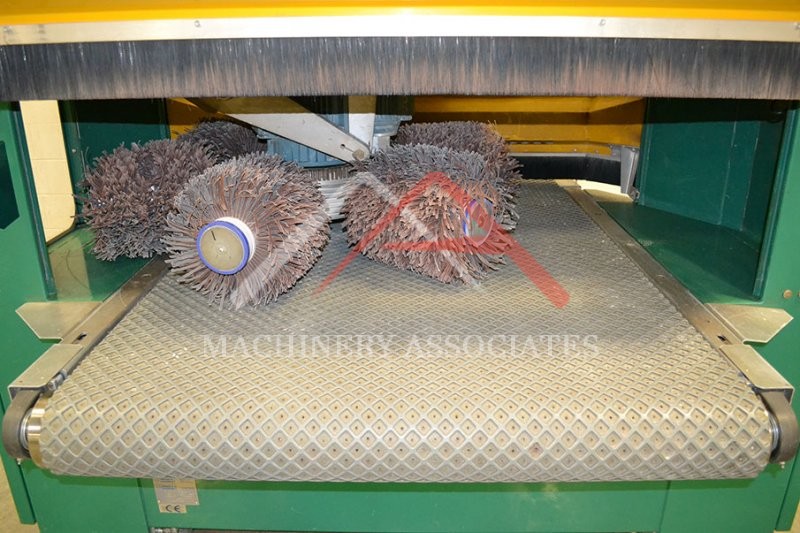 Fladder Model 300/Gyro Automatic, Feed-Thru Denibbing and Finish Sander