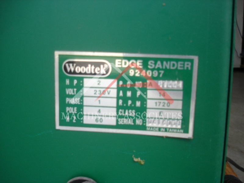 Woodtek 6" x 108" 2HP, 1Ph Edge Sander