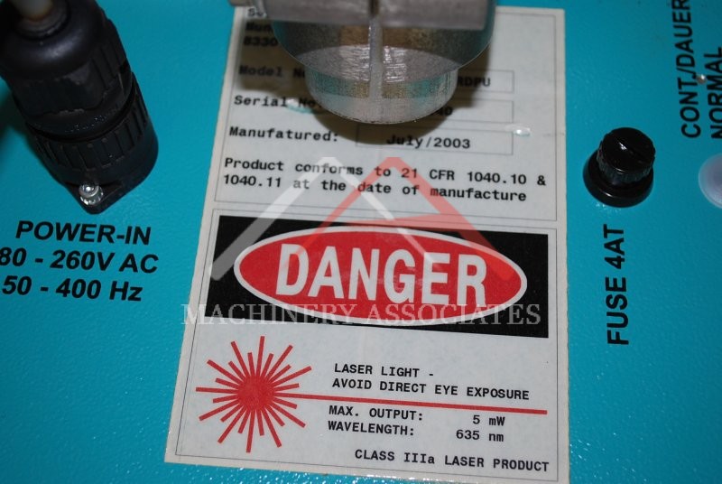 Used Laser Projection Set Up System for CNC SL Laser Systems