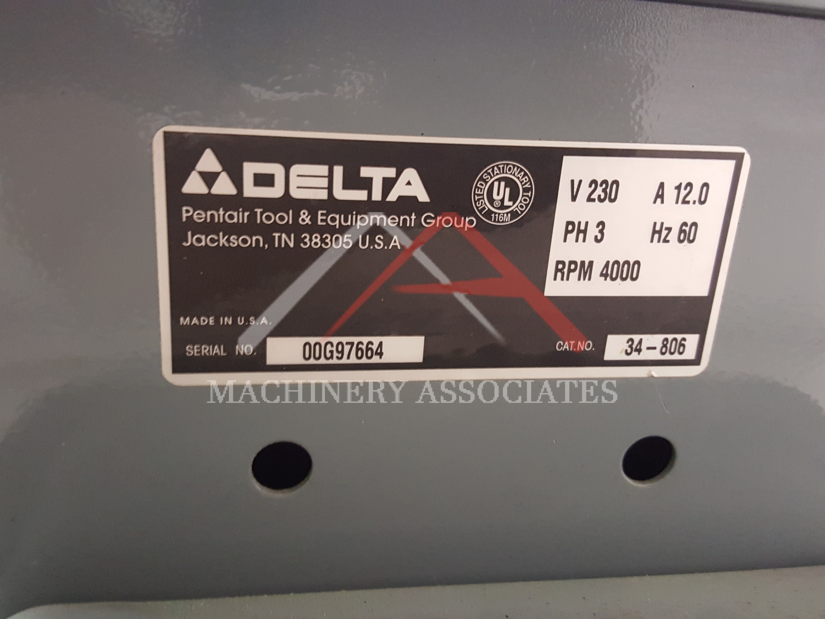 Delta 34-806 10" Unisaw Table Saw, 2000, 5HP, 3PH, 52" Biesemeyer ...