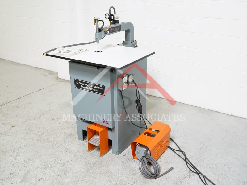 DELTA ONSRUD 43-276 INVERTED PIN ROUTER w/vacuum pump