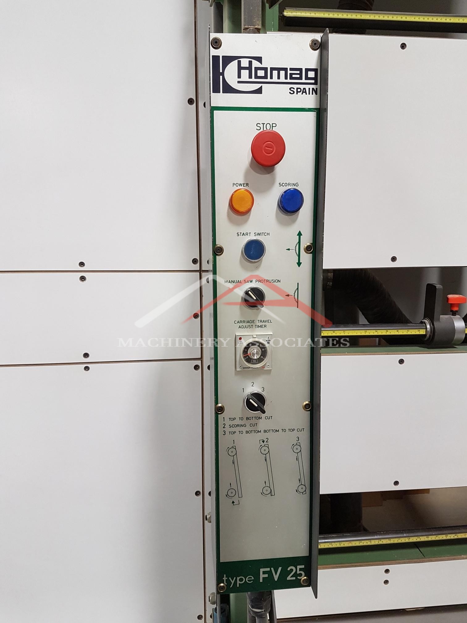 Homag automatic vertical panel saw with scoring and jump scoring ...