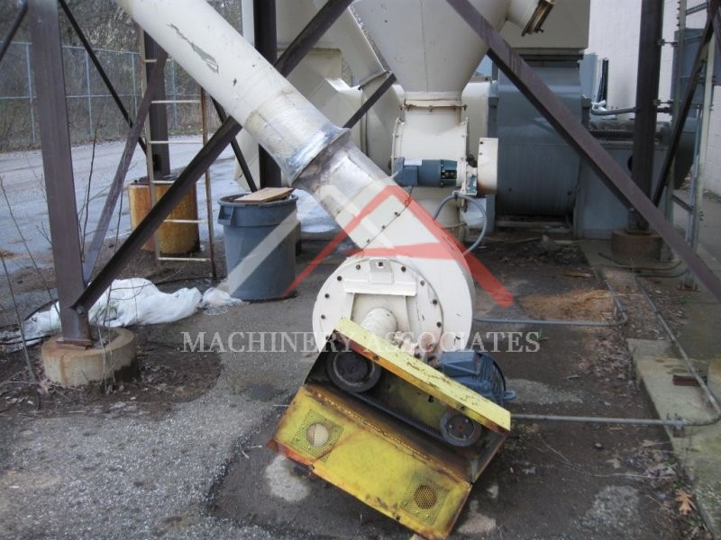 Used Dixie 25,000 CFM Reverse Air Filter and Truck Loading Hopper