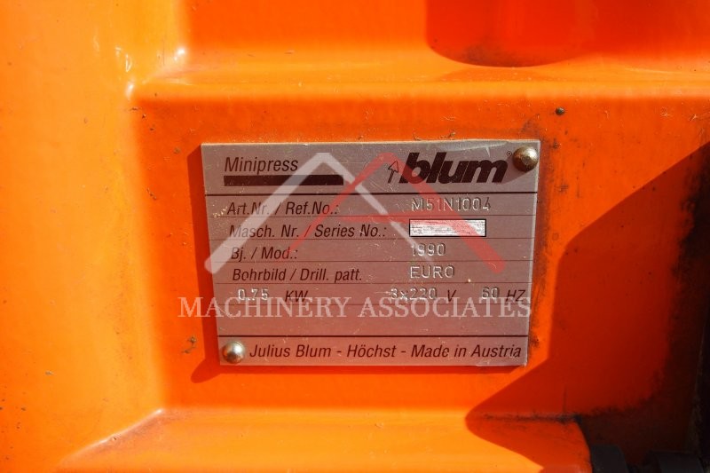 Blum Minipress M51N1004 Pocket Boring Machine