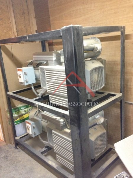 TWO (2) 12.5HP Becker Rotary Vane Vacuum Pump Includes Triplex Rack