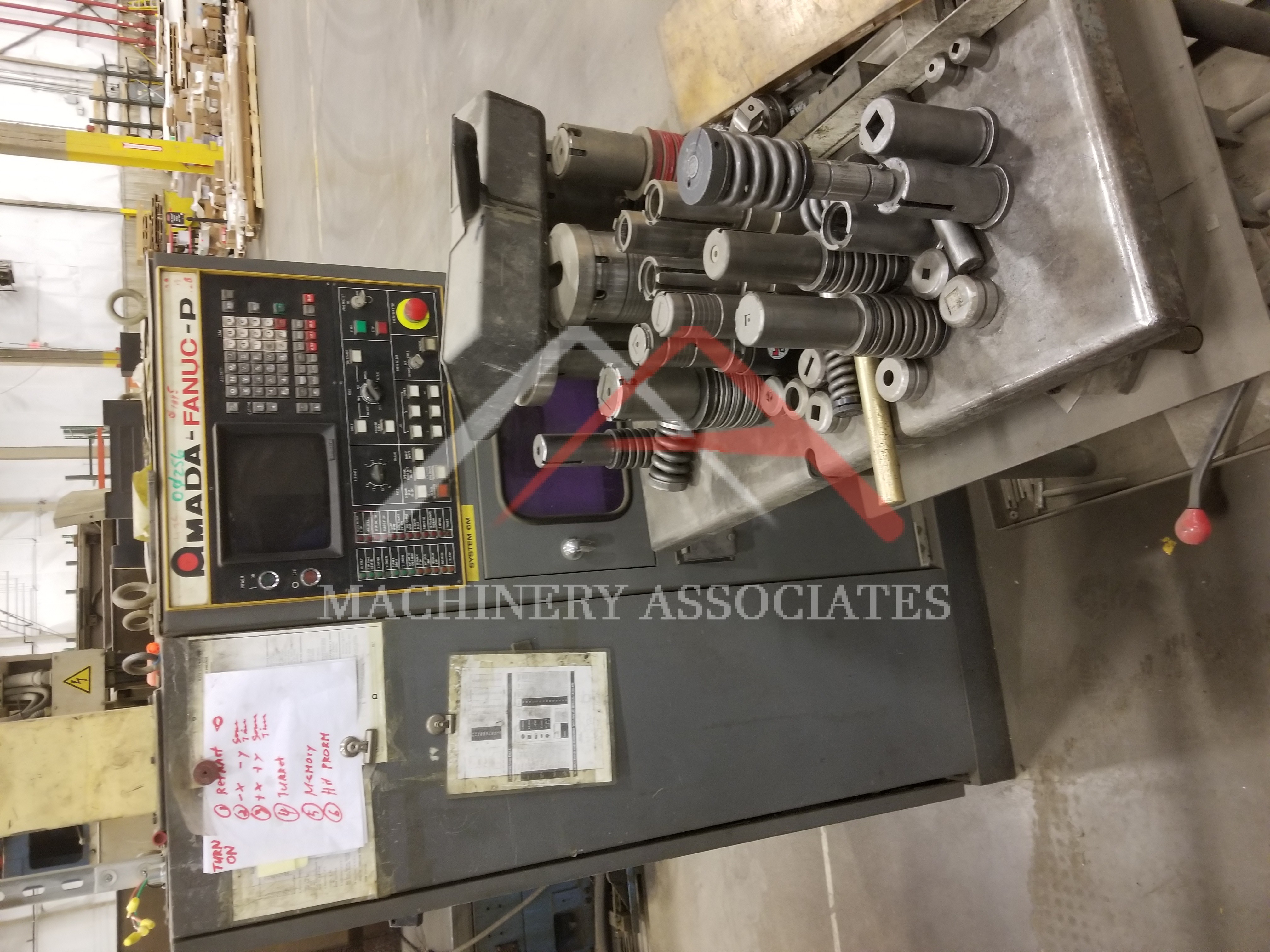 Amada Pega II 32 Station Turret Punch with 4 Cabinets of Tooling